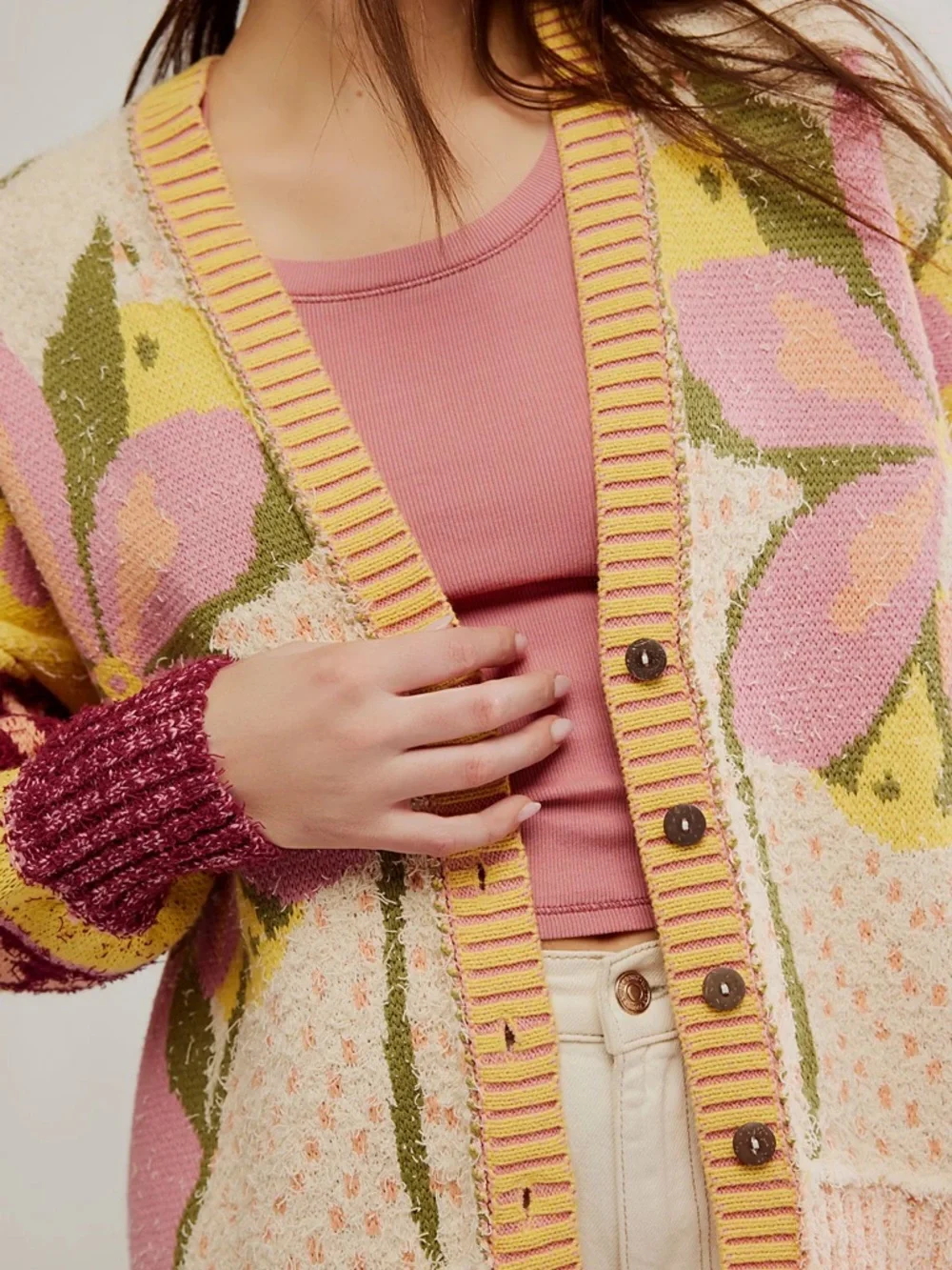 Free People | Sweaters | Free People Oversized Bohemian Bali Tropical ...